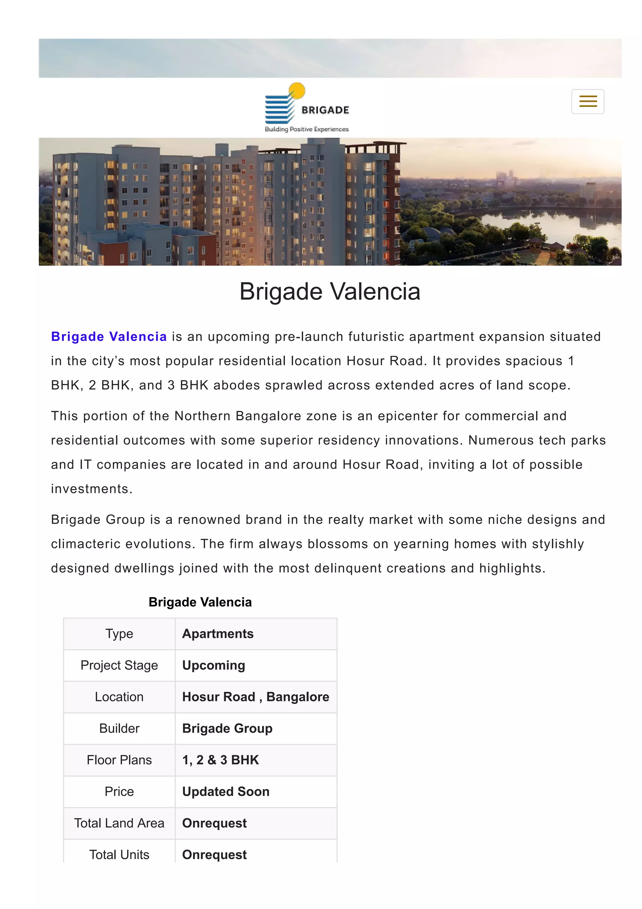 Brigade Valencia Amenities | PDF