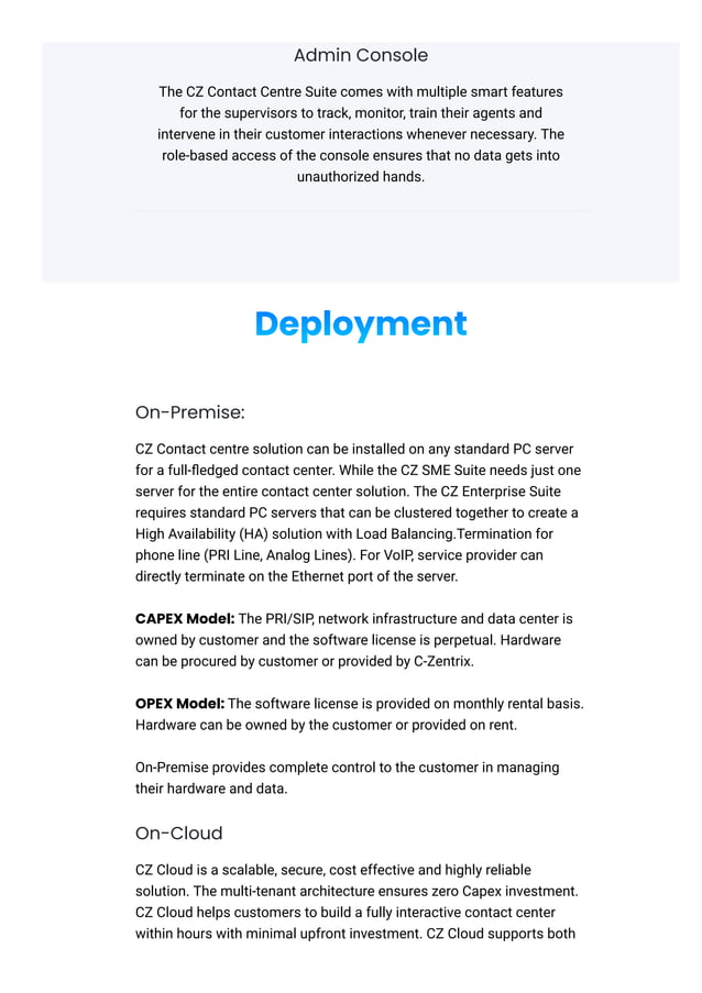 Cloud Contact Center Solution | PDF