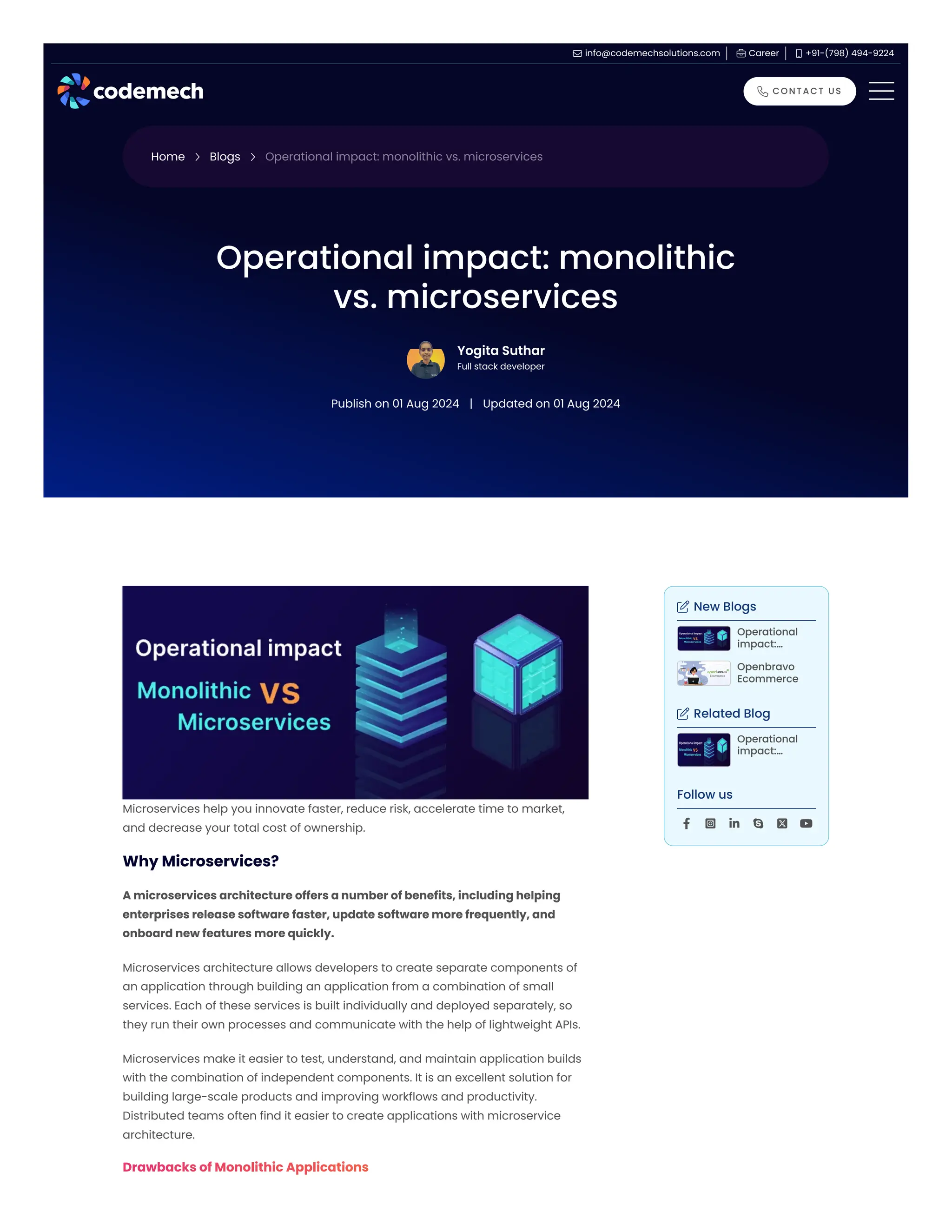 Operational impact: monolithic vs. microservices | PDF