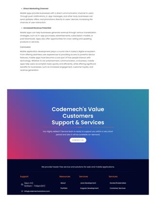 What is mobile application development by codemech | PDF