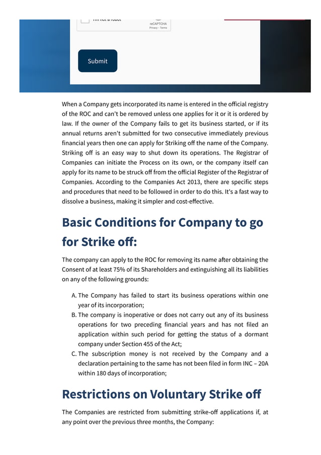Navigating Company Strike Off: A Simplified Guide | PDF