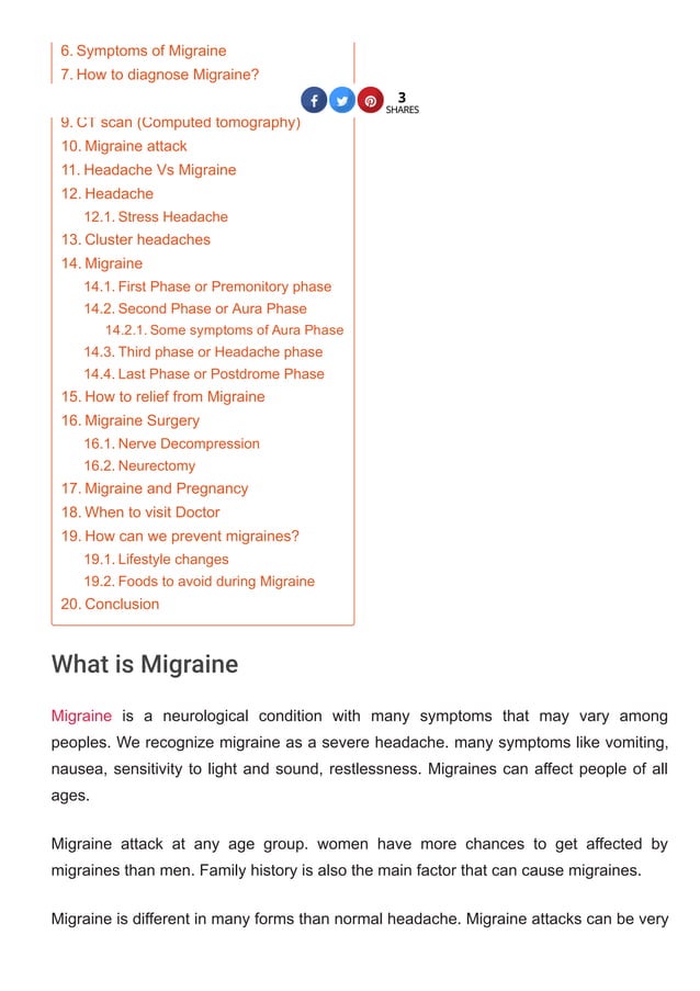 Curefavor Com Migraine Causes Treatment Types And Symptoms Pdf