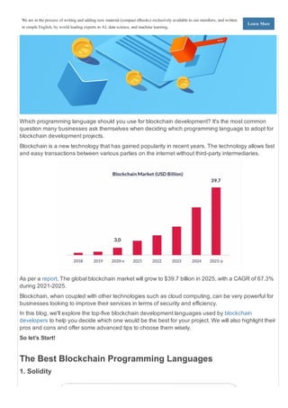 Top Blockchain Programming Languages: Choose the Best One for Your ...
