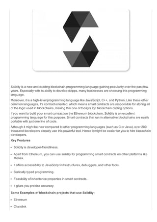 Top Blockchain Programming Languages: Choose the Best One for Your ...