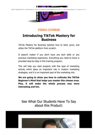 best tiktok course | PDF