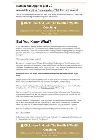 Health and Wealth Coaching | PDF | Financial Planning | Personal Finance