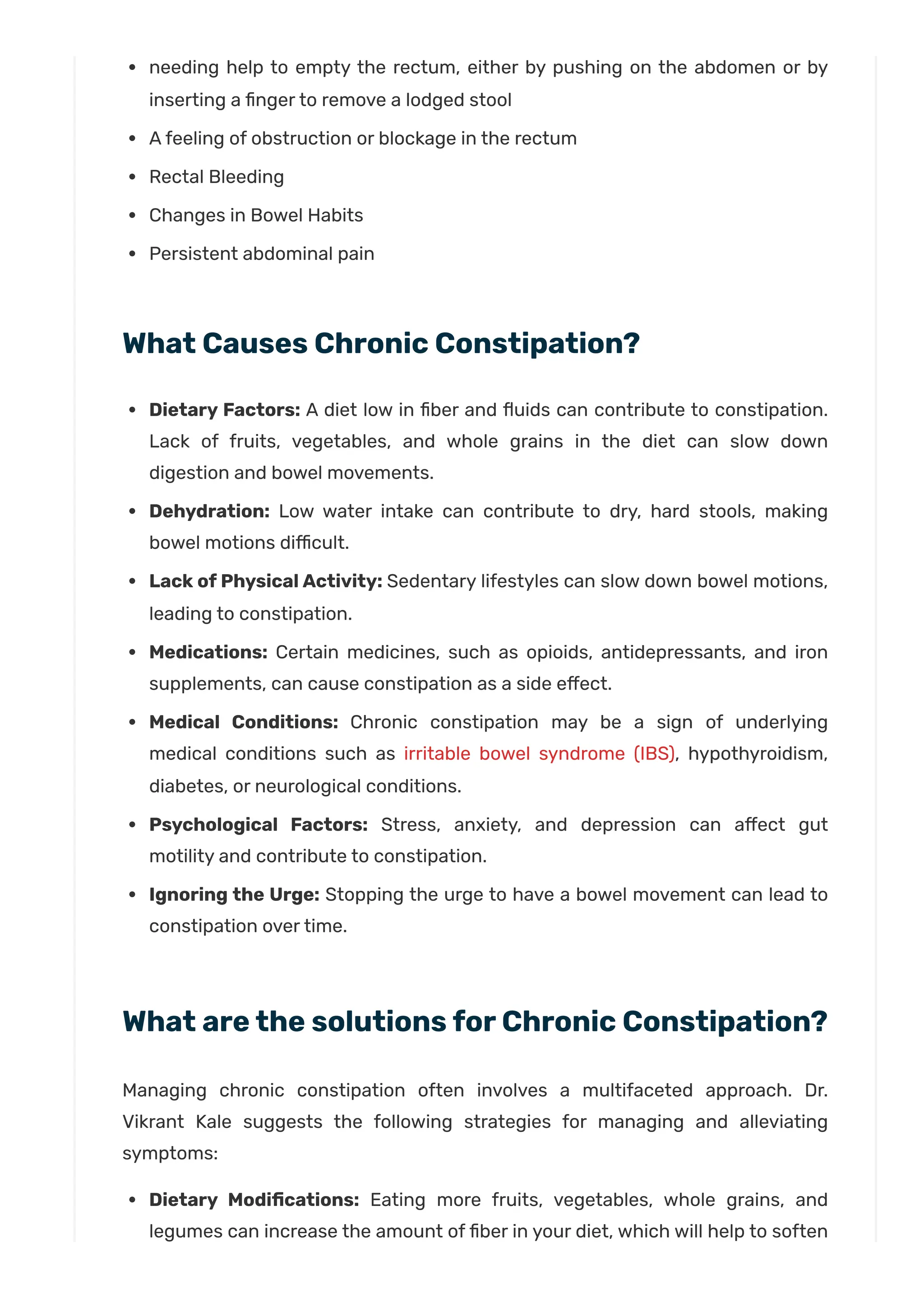 Chronic Constipation: Causes, Solutions, and When to Seek Medical Help ...