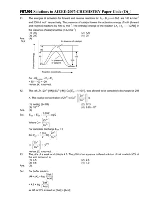 (Www.entrance exam.net)-aieee chemistry sample paper 1 | PDF