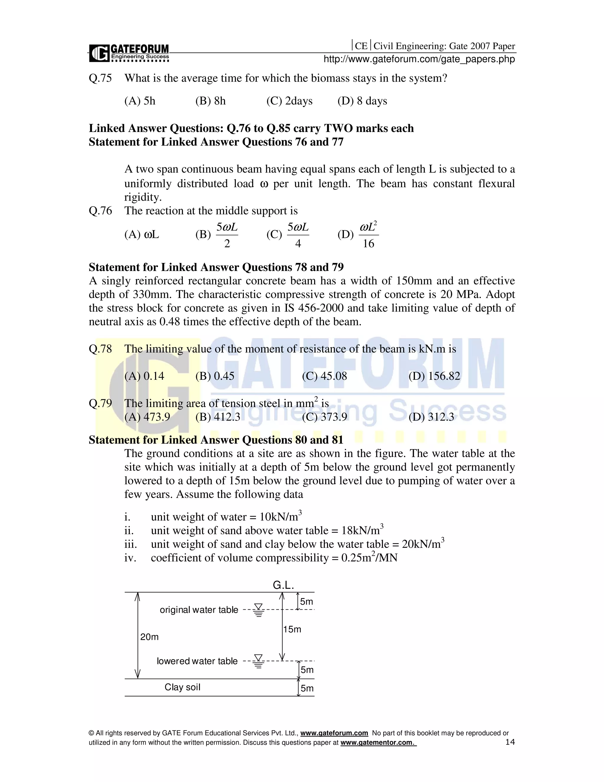 (Www.entrance exam.net)-gate civil engineering sample paper 4 | PDF