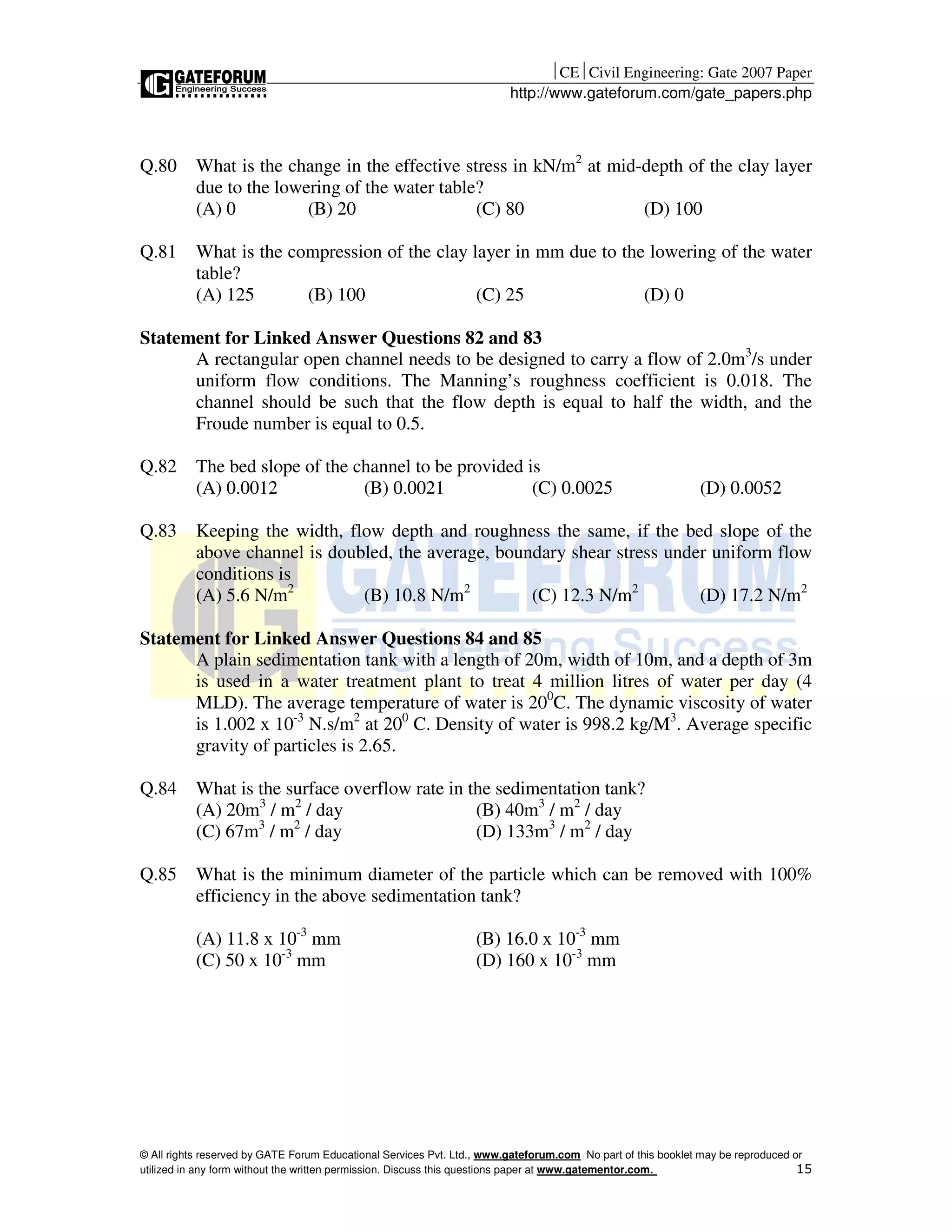 (Www.entrance exam.net)-gate civil engineering sample paper 4 | PDF