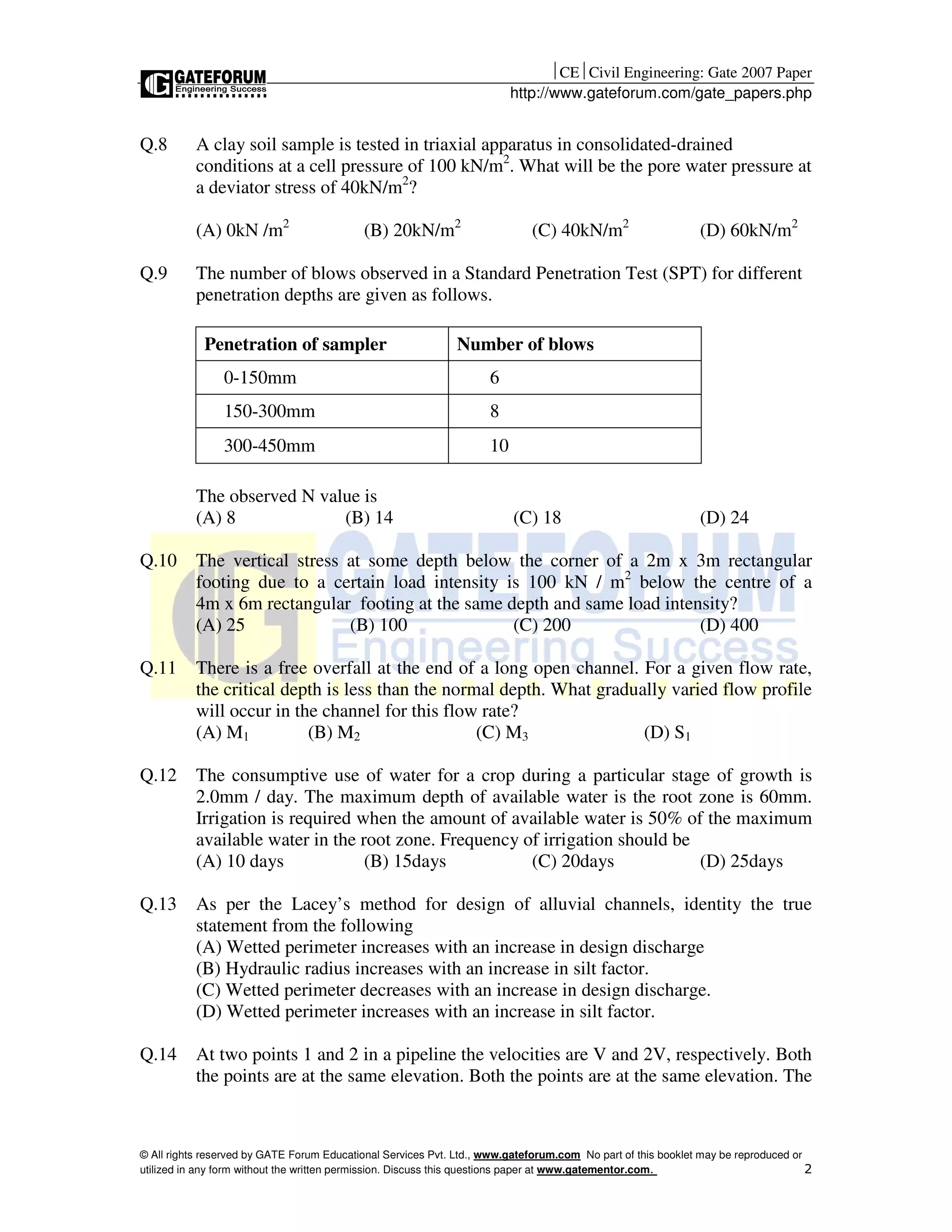 (Www.entrance exam.net)-gate civil engineering sample paper 4 | PDF