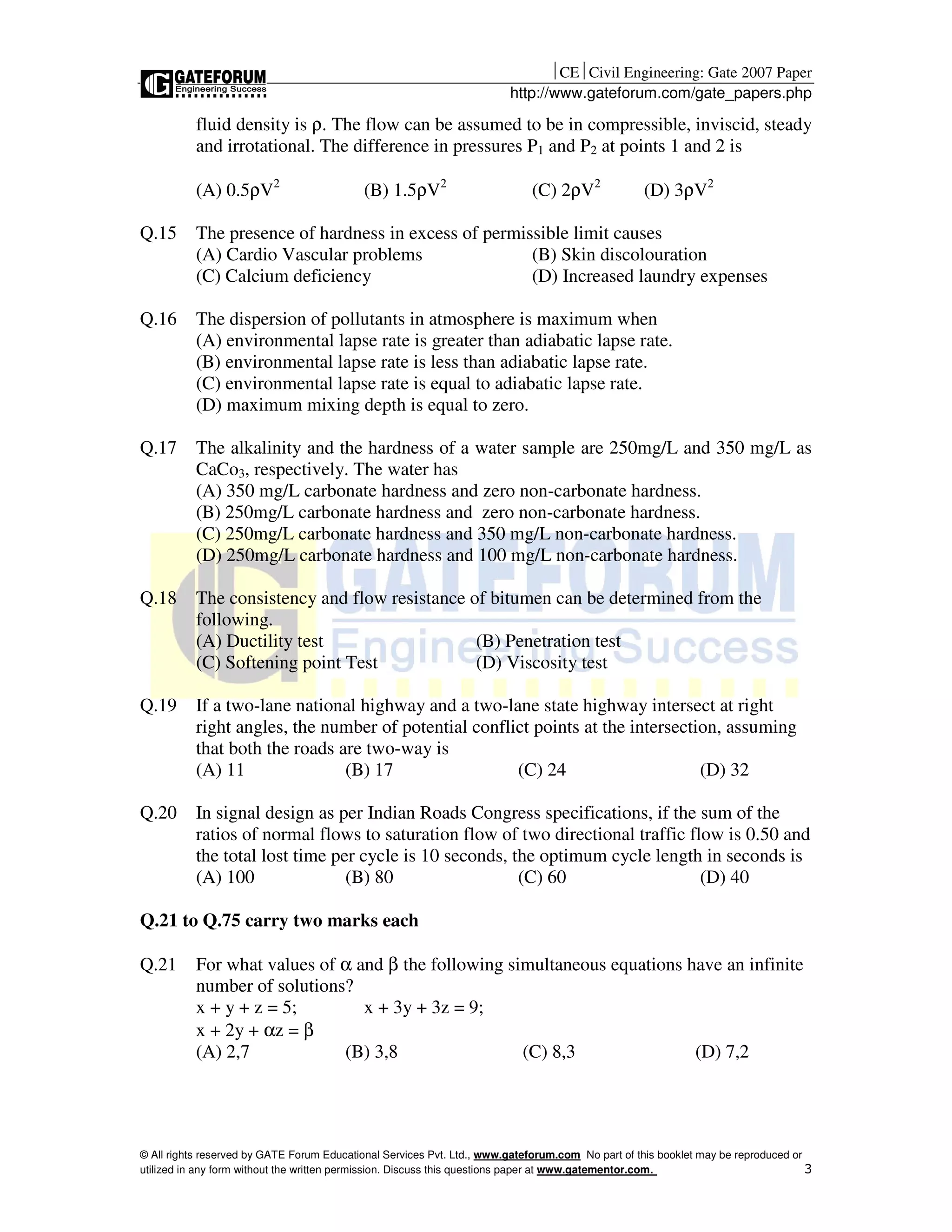 (Www.entrance exam.net)-gate civil engineering sample paper 4 | PDF