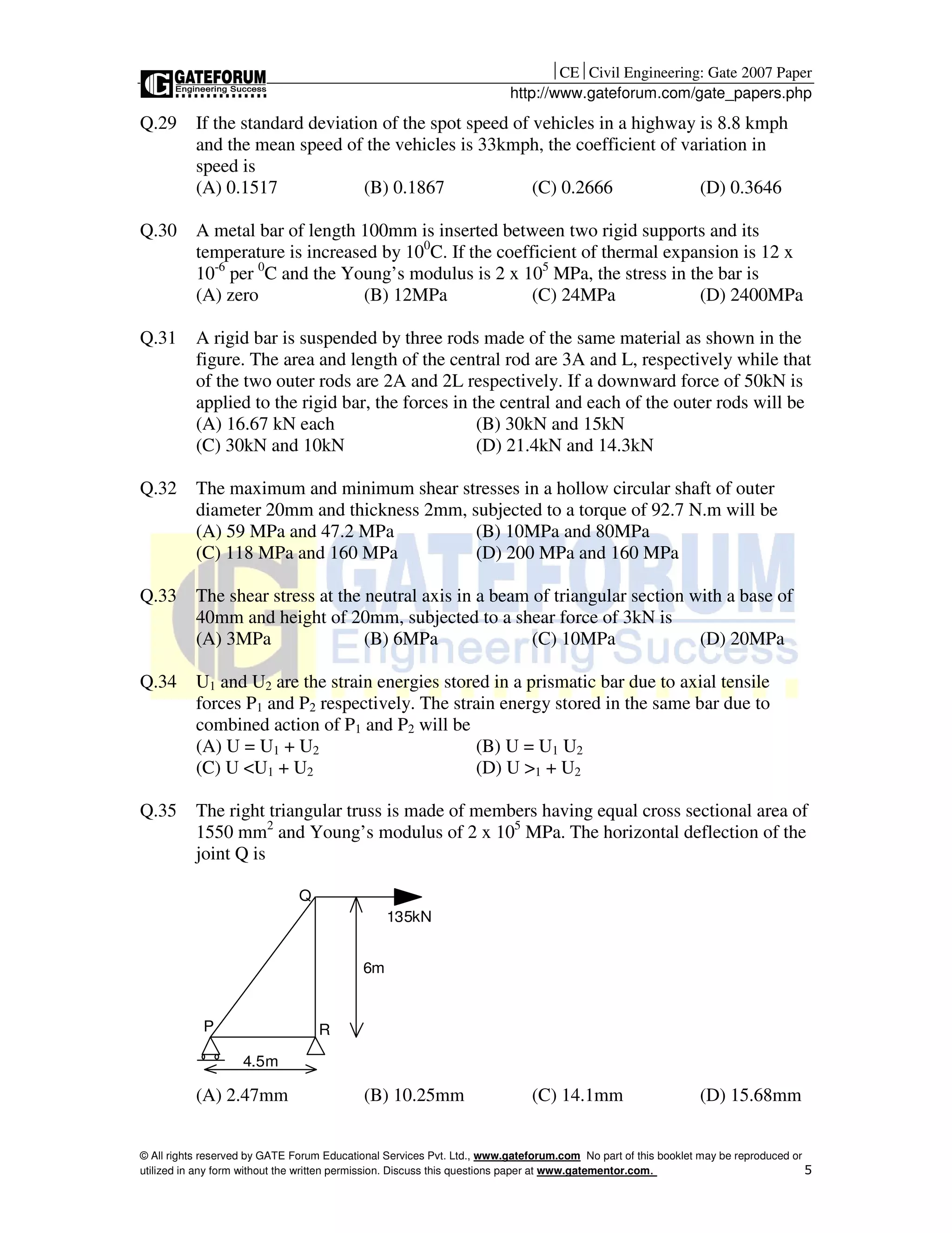 (Www.entrance exam.net)-gate civil engineering sample paper 4 | PDF