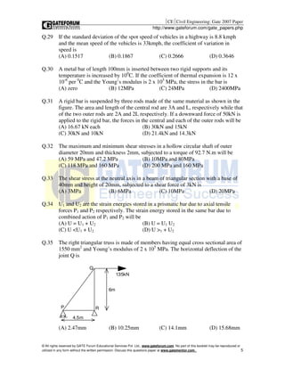 (Www.entrance exam.net)-gate civil engineering sample paper 4 | PDF | Civil Engineering Industry ...