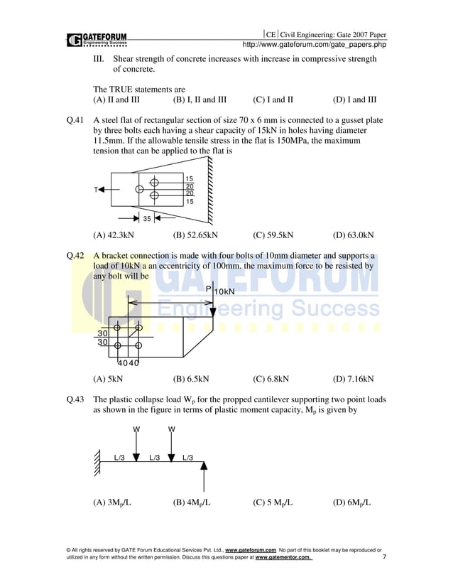 (Www.entrance exam.net)-gate civil engineering sample paper 4 | PDF ...