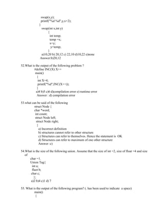 (Www.entrance exam.net)-hcl placement sample paper 3 | PDF | Programming Languages | Computing