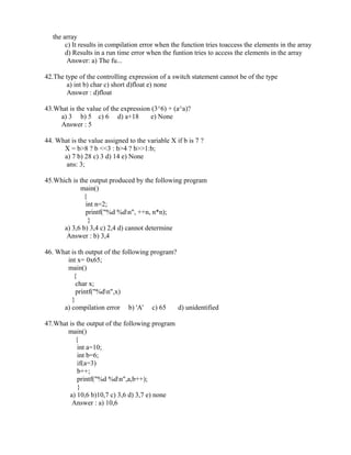 (Www.entrance exam.net)-hcl placement sample paper 3 | PDF | Programming Languages | Computing