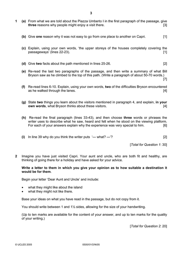 (Www.entrance exam.net)-igcse sample paper 1 (1) | PDF