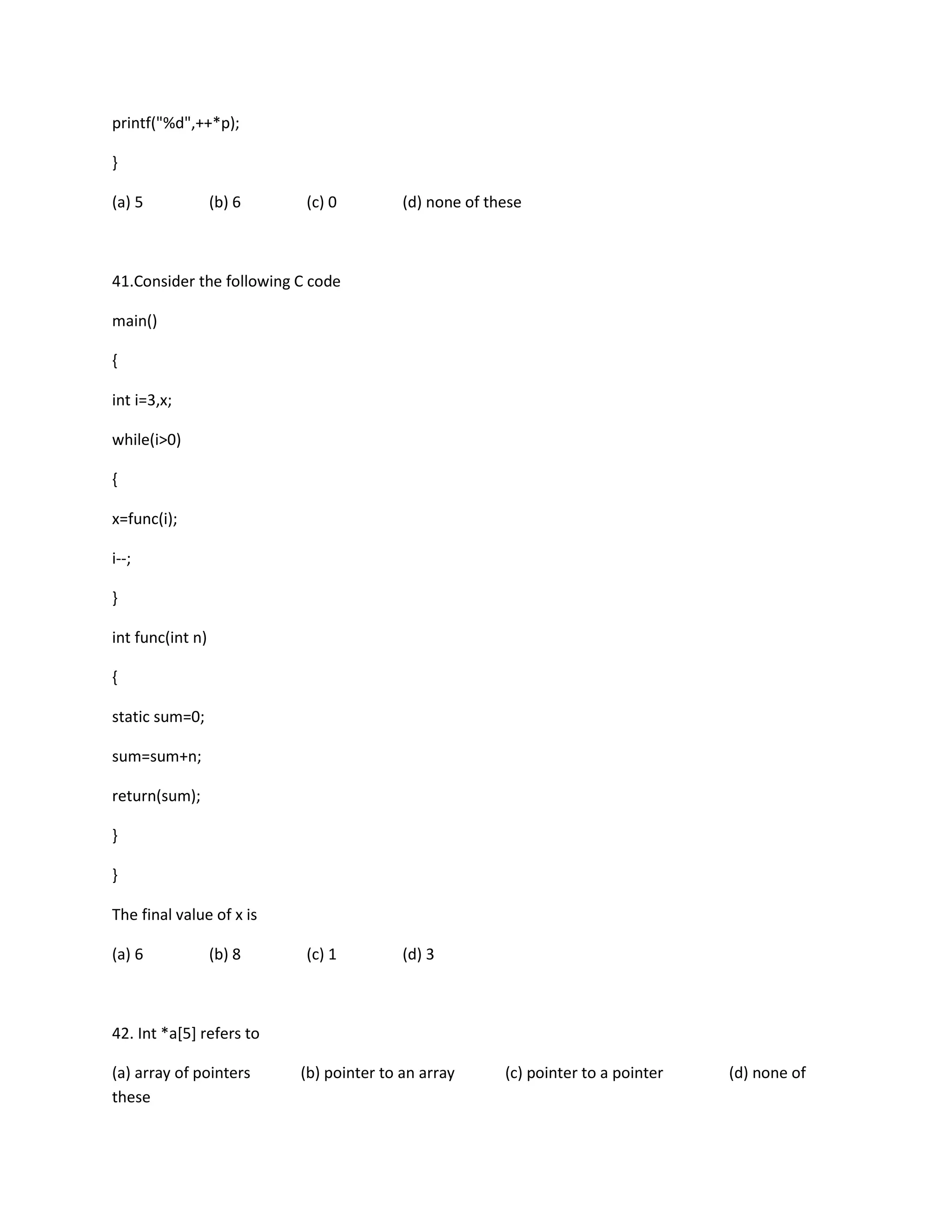 (Www.entrance exam.net)-tcs placement sample paper 2 | DOCX | Programming Languages | Computing