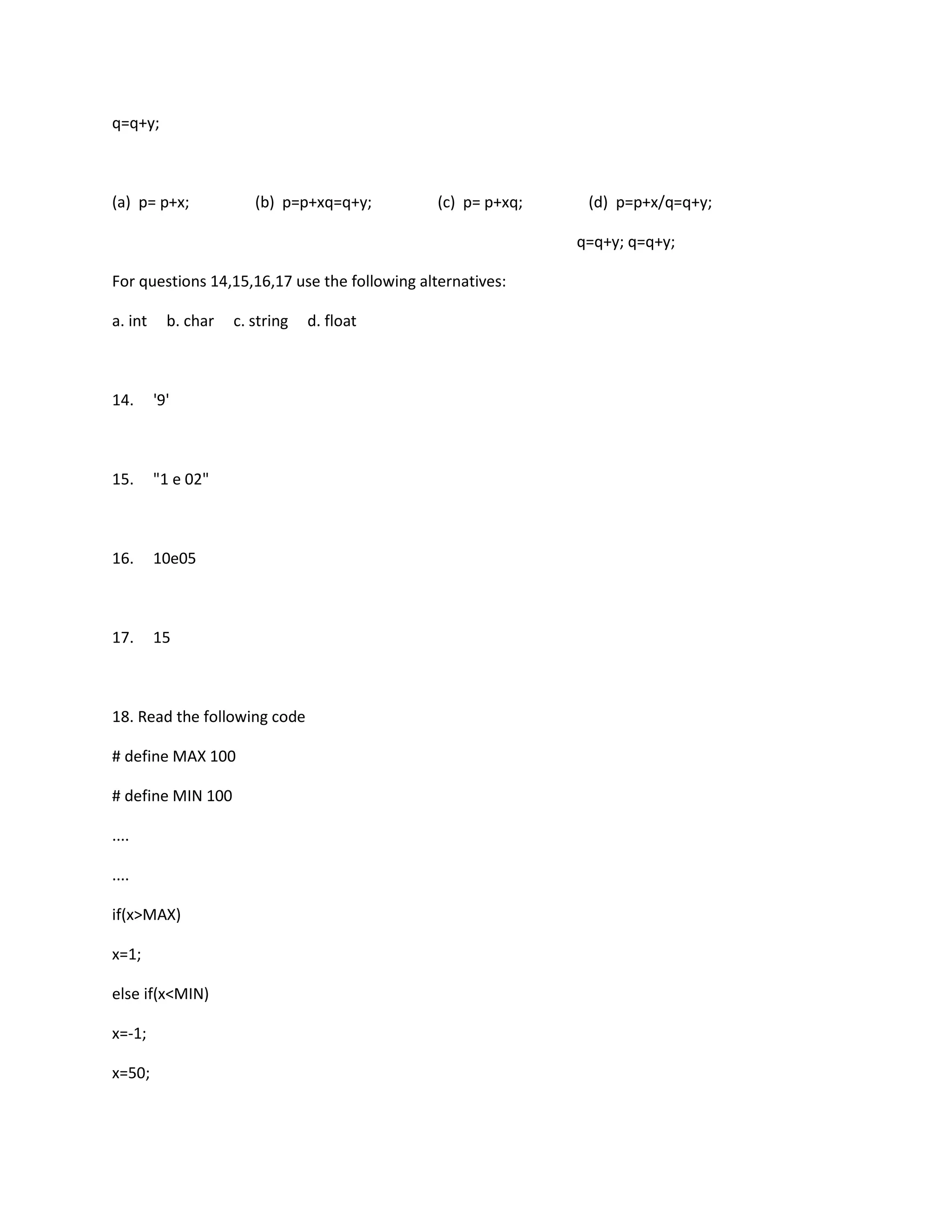 (Www.entrance exam.net)-tcs placement sample paper 2 | DOCX | Programming Languages | Computing