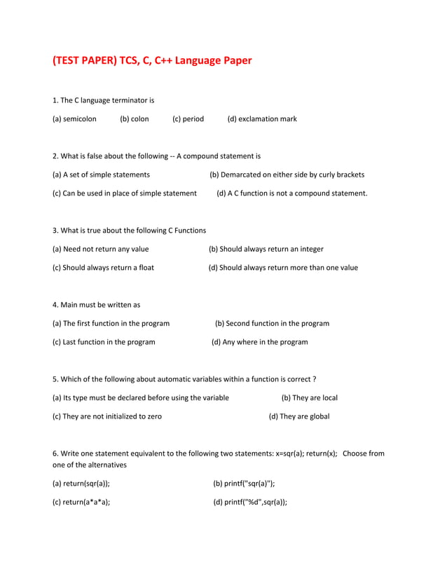 (Www.entrance exam.net)-tcs placement sample paper 2 | DOCX ...