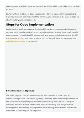 A Step-by-Step Guide on How to Complete Odoo Implementation Process | PDF