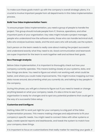 A Step-by-Step Guide on How to Complete Odoo Implementation Process | PDF