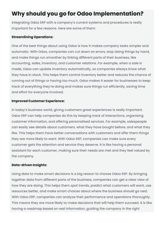 A Step-by-Step Guide on How to Complete Odoo Implementation Process | PDF