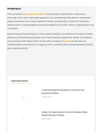 A Step-by-Step Guide on How to Complete Odoo Implementation Process | PDF