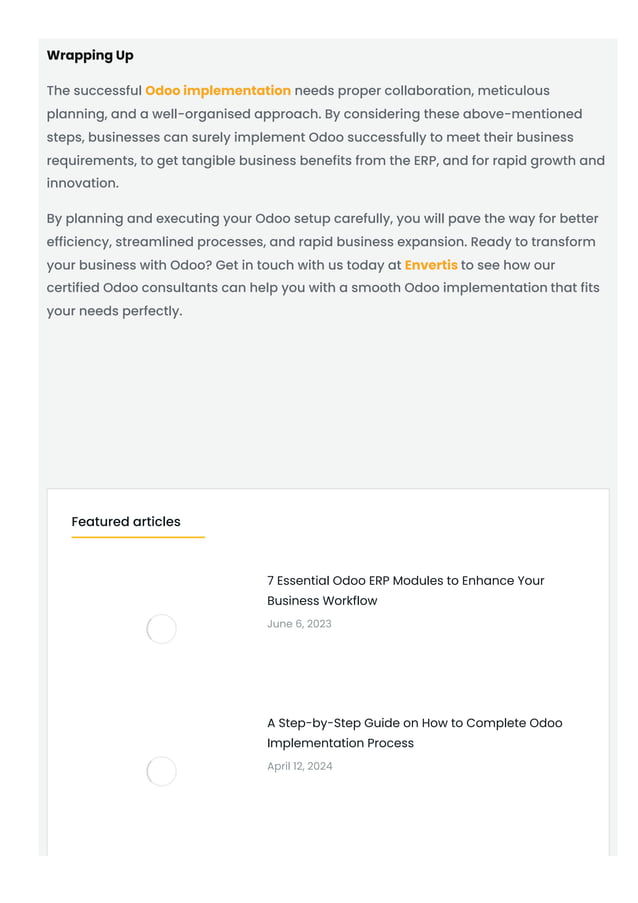 A Step-by-Step Guide on How to Complete Odoo Implementation Process | PDF | Operating Systems ...