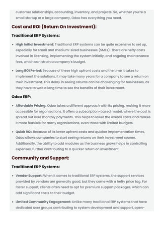 Odoo ERP Vs. Traditional ERP Systems – A Comparative Analysis | PDF
