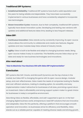 Odoo ERP Vs. Traditional ERP Systems – A Comparative Analysis | PDF ...