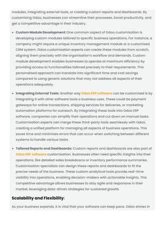 Ways Odoo ERP Software Can Revolutionise Your Business Operations | PDF