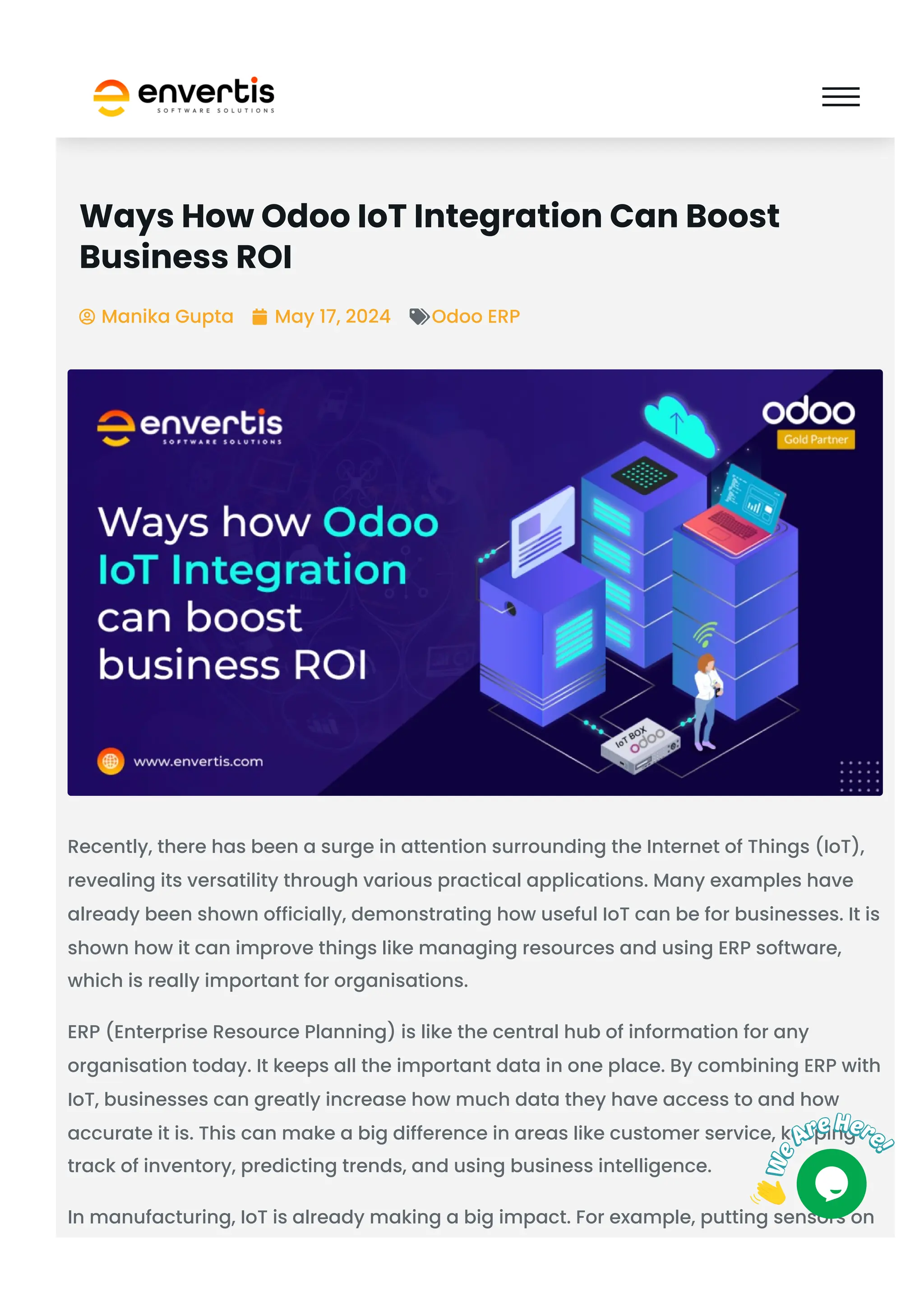 Ways How Odoo IoT Integration Can Boost Business ROI | PDF