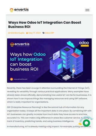 Ways How Odoo IoT Integration Can Boost Business ROI | PDF