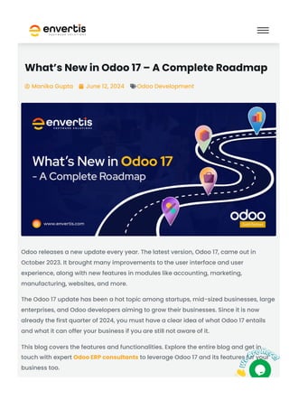 What’s New in Odoo 17 – A Complete Roadmap | PDF