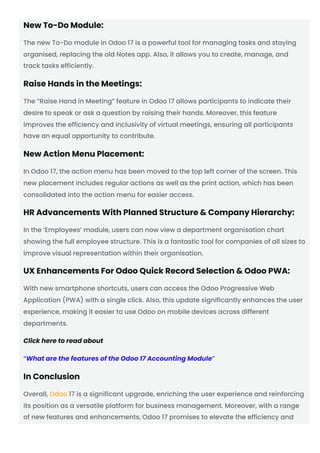 What’s New in Odoo 17 – A Complete Roadmap | PDF