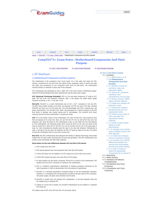 Comptia A+ Exam Notes for Core 1 and . Core 2 | PDF