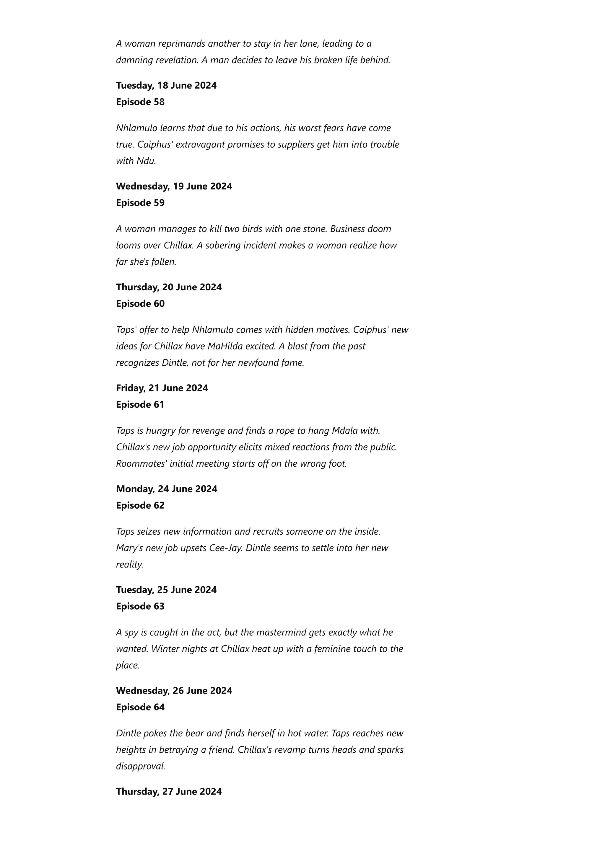 Scandal! Teasers June 2024 on etv Forum.co.za