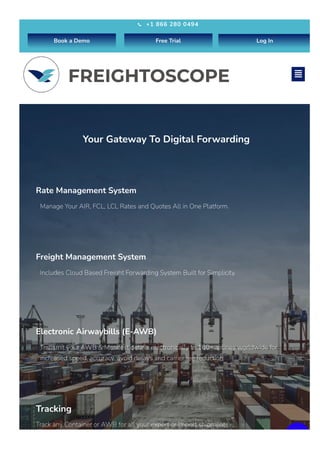 FreightOscope | Your Gateway to Digital Forwarding | PDF