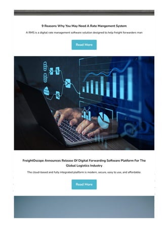 FreightOscope | Your Gateway to Digital Forwarding | PDF