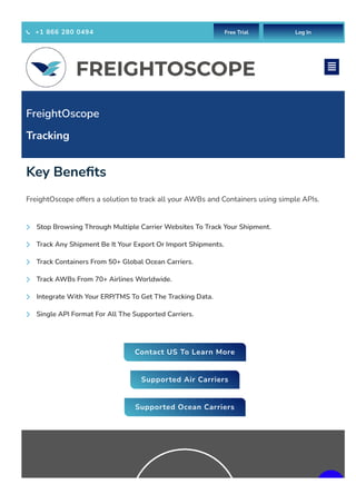 FreightOscope | Your Gateway to Digital Forwarding | PDF