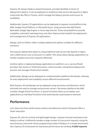 Express JS and Django Web Frameworks Analyzed | PDF