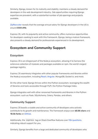 Express JS and Django Web Frameworks Analyzed | PDF