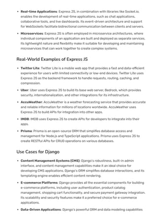 Express JS and Django Web Frameworks Analyzed | PDF