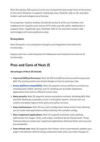 A Comparative Analysis of Express and Next JS | PDF