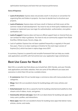 A Comparative Analysis of Express and Next JS | PDF