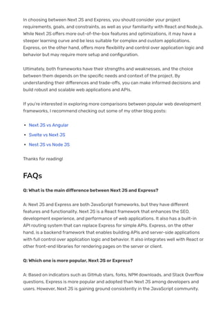 A Comparative Analysis of Express and Next JS | PDF