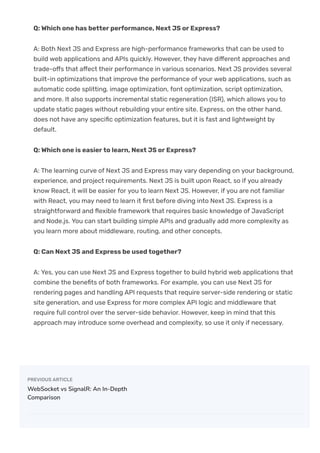 A Comparative Analysis of Express and Next JS | PDF