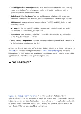 A Comparative Analysis of Express and Next JS | PDF